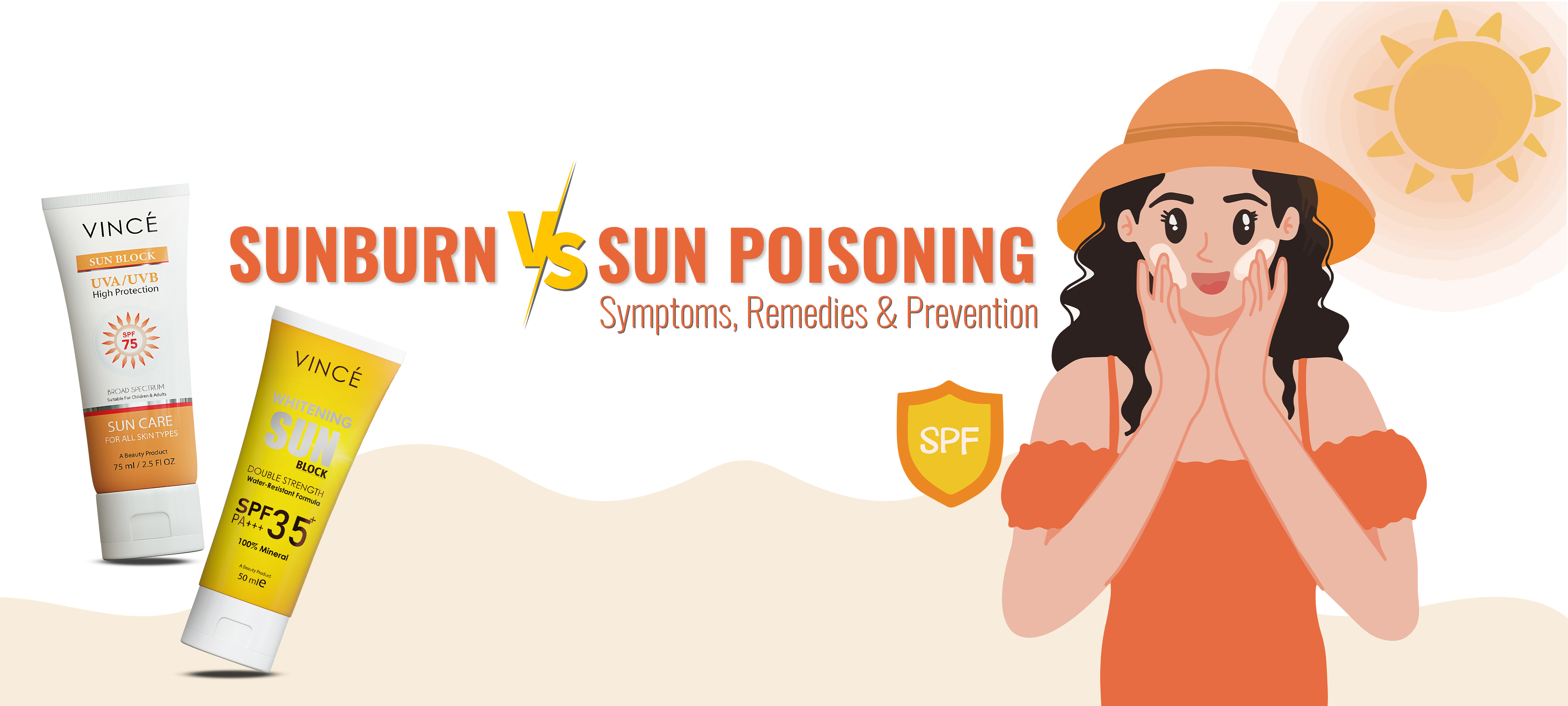 Sunburn vs. Sun Poisoning: Symptoms, Remedies & Prevention – Vince Beauty