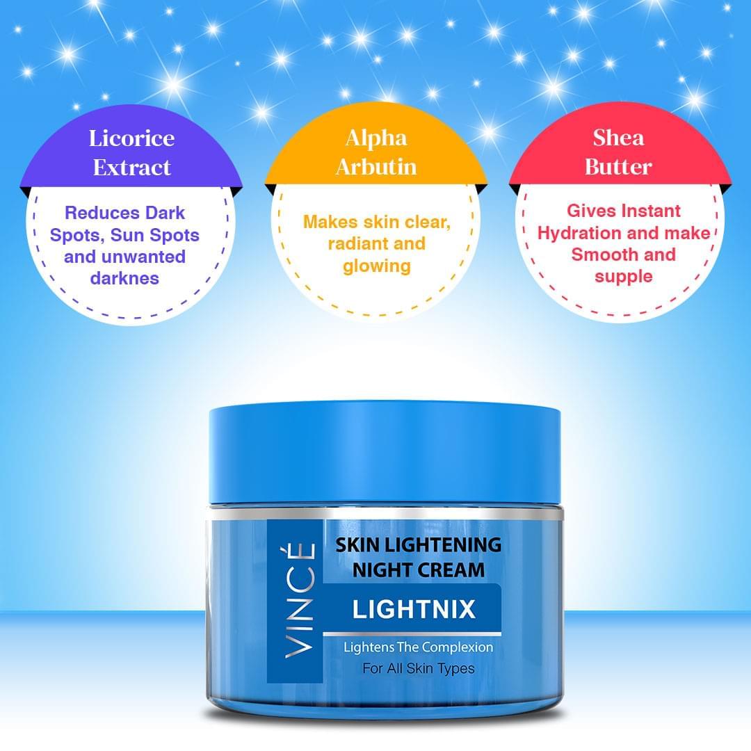 Skin Lightening Night Cream - Vince Lightnix Cream | Vince Care – Vince ...